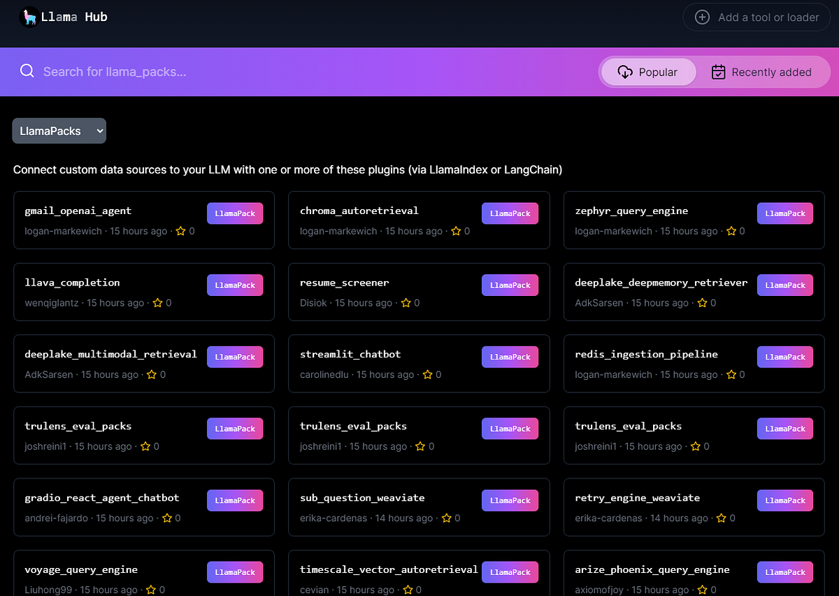 Introducing Llama Packs. Today we’re excited to introduce Llama… | by Jerry Liu | LlamaIndex ...