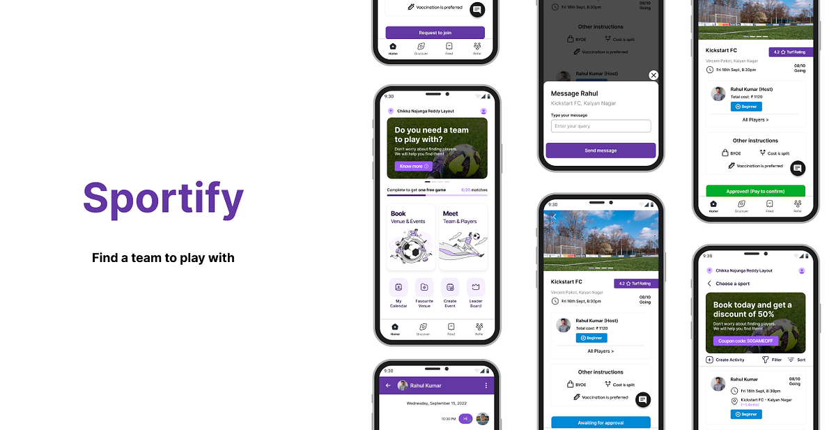 Case study: Designing an experience for a sports booking app | by Kumar ...