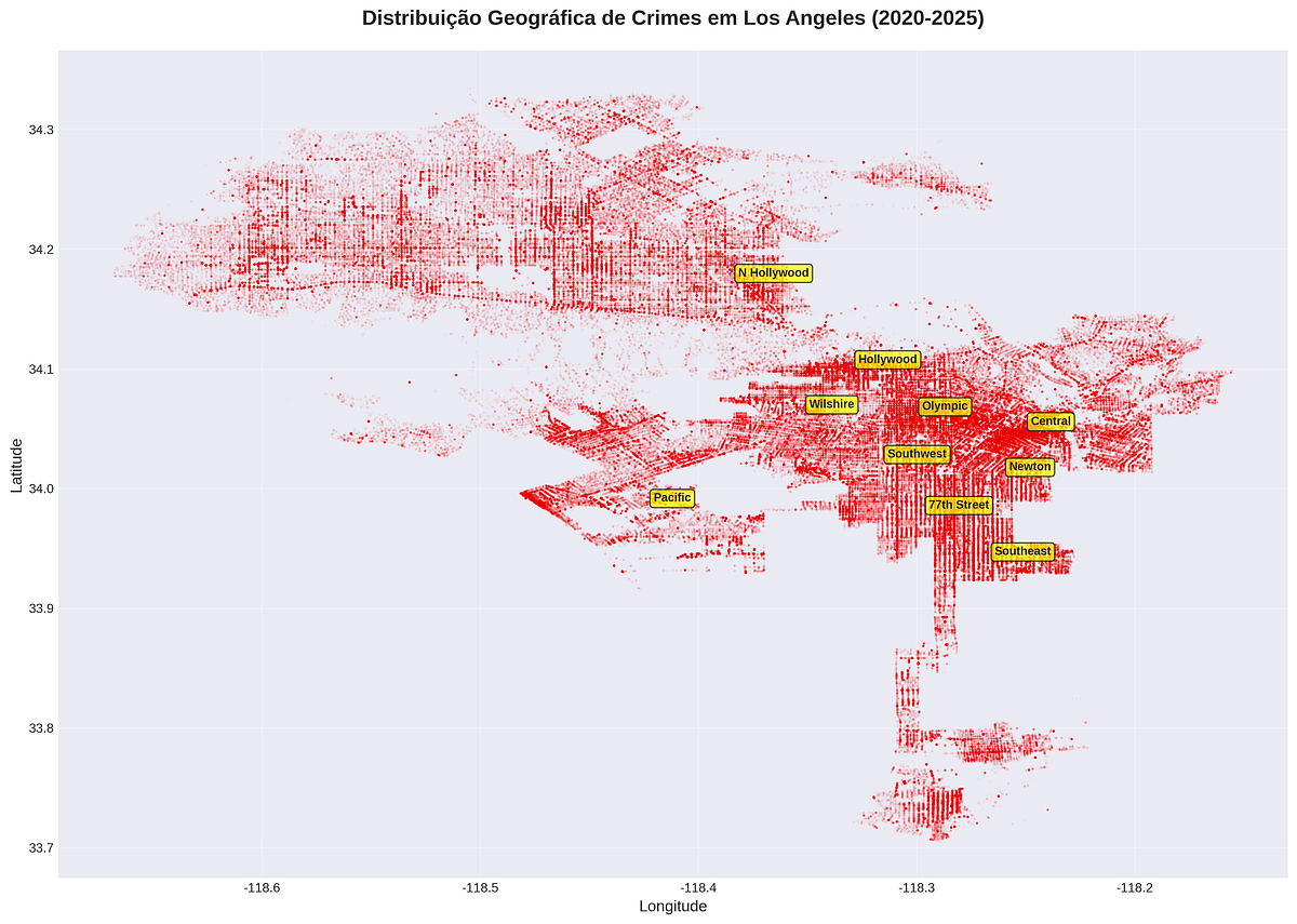 Los Angeles: O Que os Dados Dizem Sobre o Mapa Invisível do Crime | by Ariel Amaral | Medium