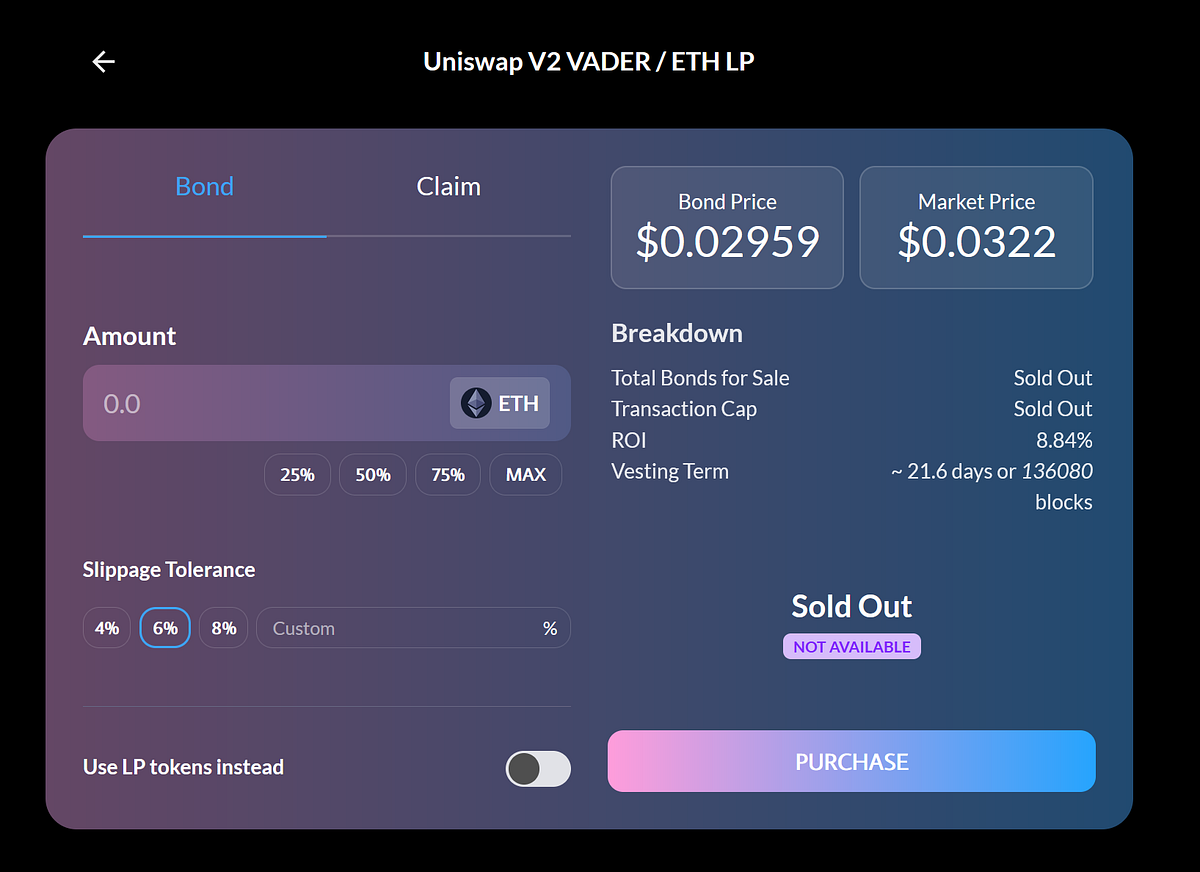 Vader Bonds and the Importance of AMM Owned Liquidity | by Vader ...
