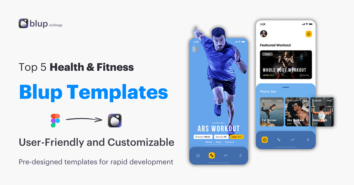 Top 5 health & fitness Blup templates. | by Blup | Medium