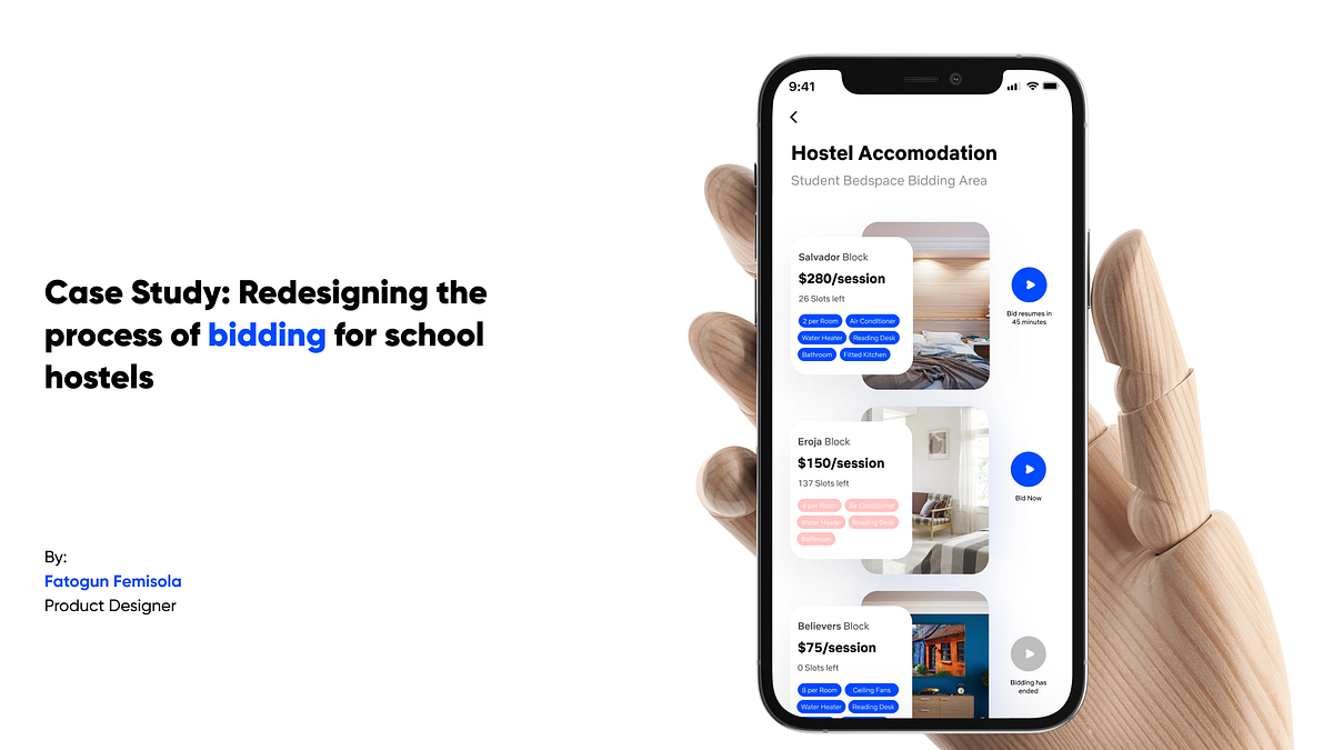 Case study: Redesigning the process of bidding for school hostels | by ...