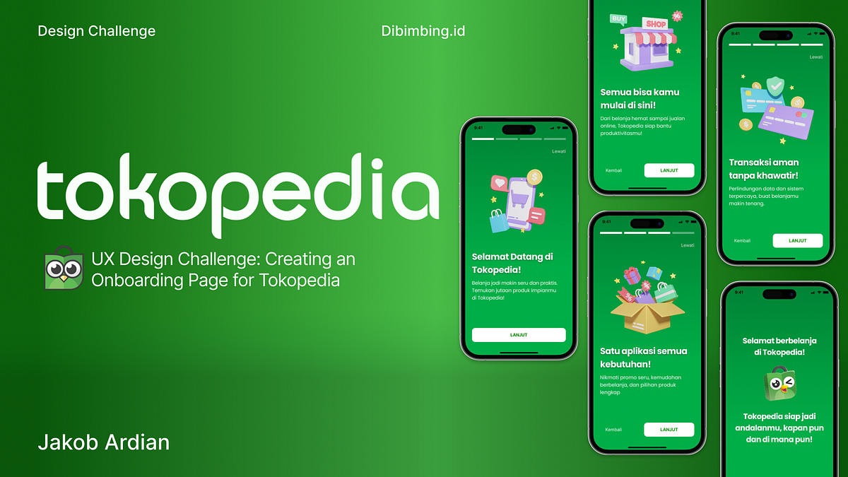 UX Design Challenge: Creating an Onboarding Page for Tokopedia | by ...