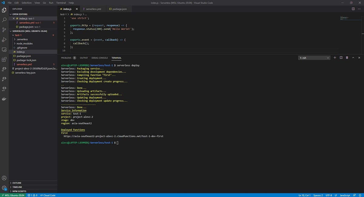 Serverless — Cloud Function on GCP (Jakarta Region) & Serverless Framework | by Johanes Glenn ...