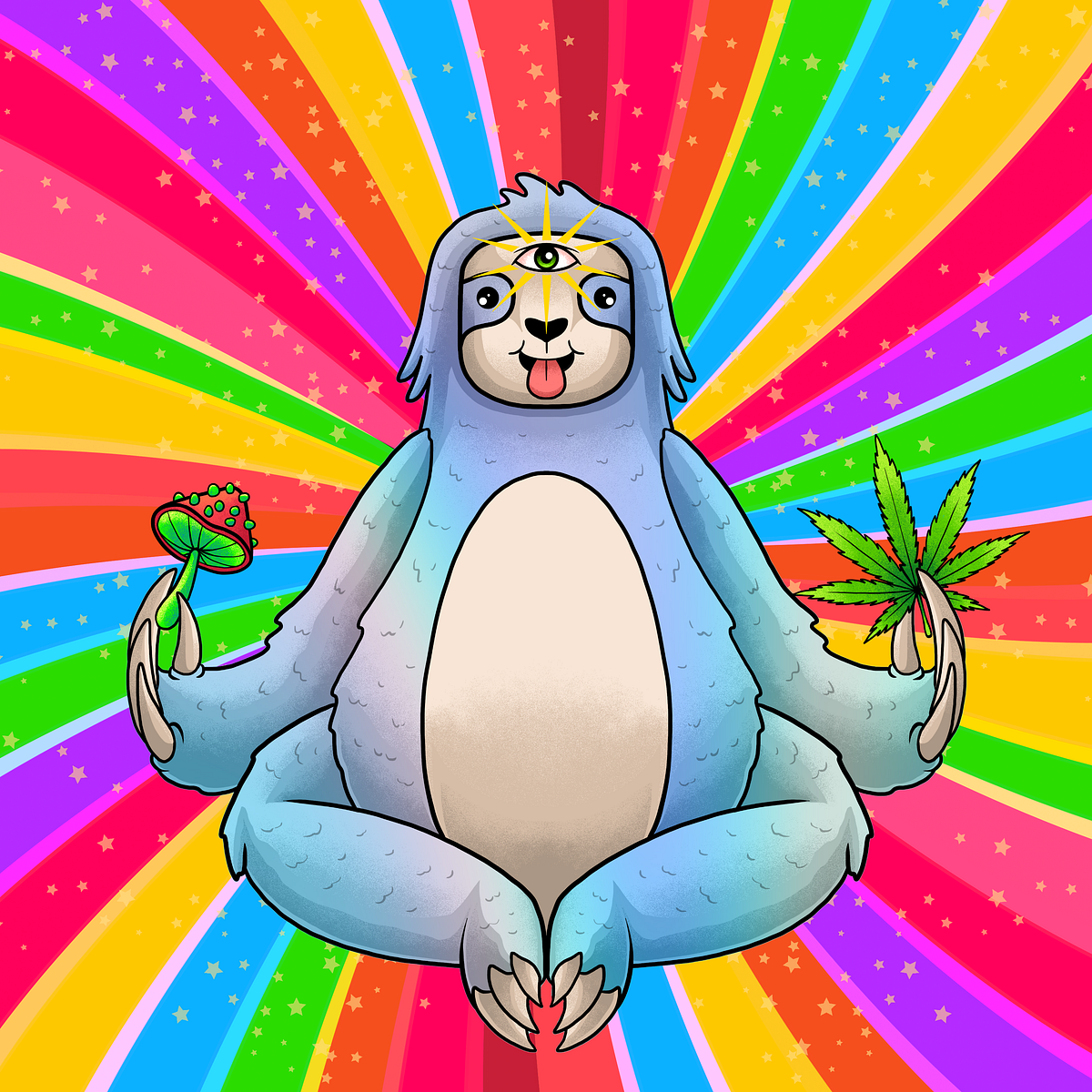 Psychedelic Sloths. Dreable Labs, a NFT (Non-Fungible… | by Psychedelic Sloth NFT | Medium