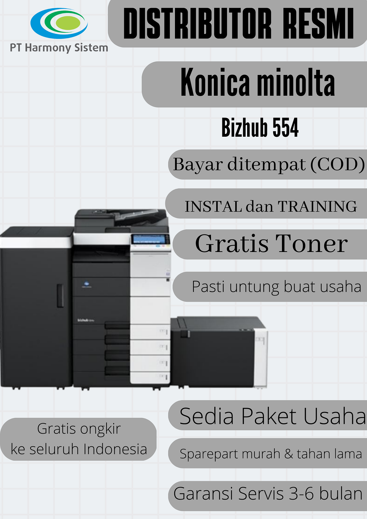 ORIGINAL!!! WA/TELP0851–7100–0794, Konica Minolta Bizhub 554e ...