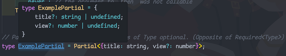 ทำความเข้าใจเบื้องหลังของ Utility Type ในภาษา TypeScript — Partial | by Poom Yimyuean | Medium
