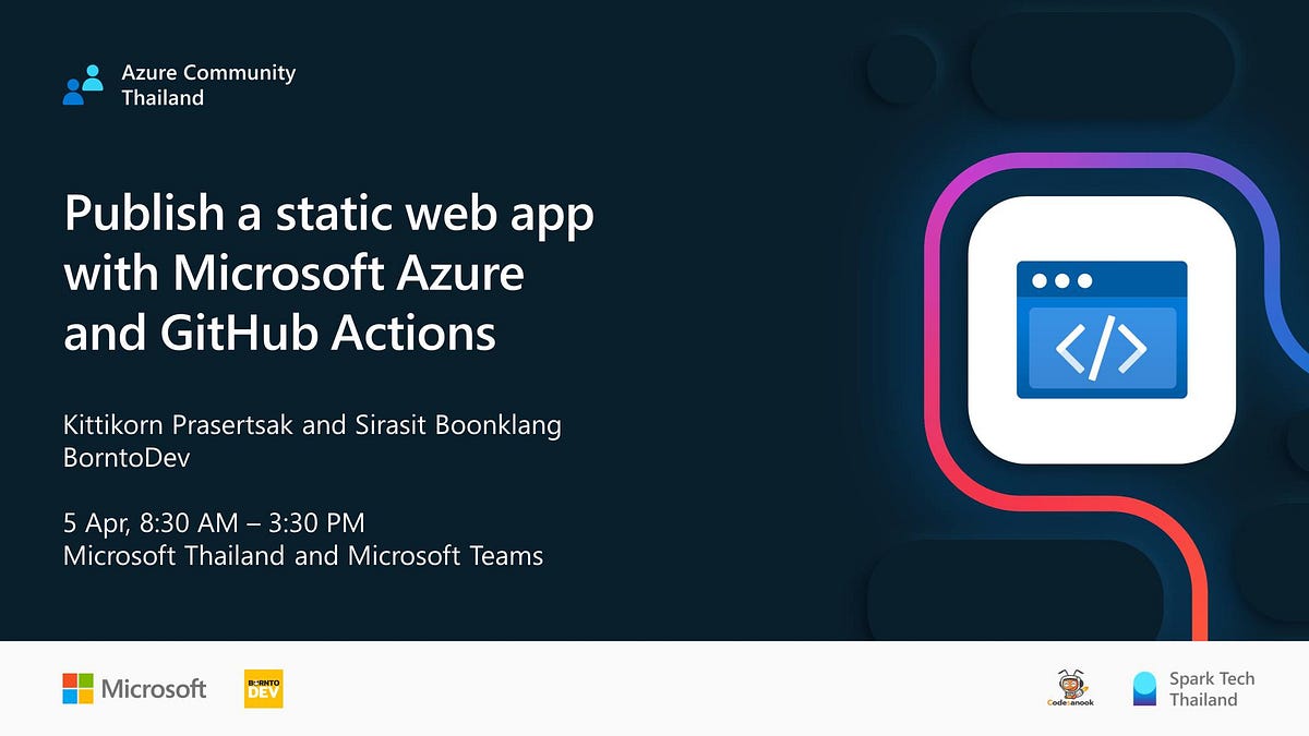 รีวิว Event เรียนรู้วิธีสร้างเว็บด้วย framework ReactJS และอัพเว็บขึ้นที่ Cloud Azure @Microsoft ...