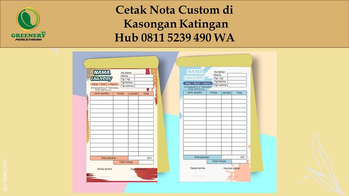 WA 0811 5239 490 Cetak Nota Custom di Kasongan Katingan | by Putrigreneery | Medium