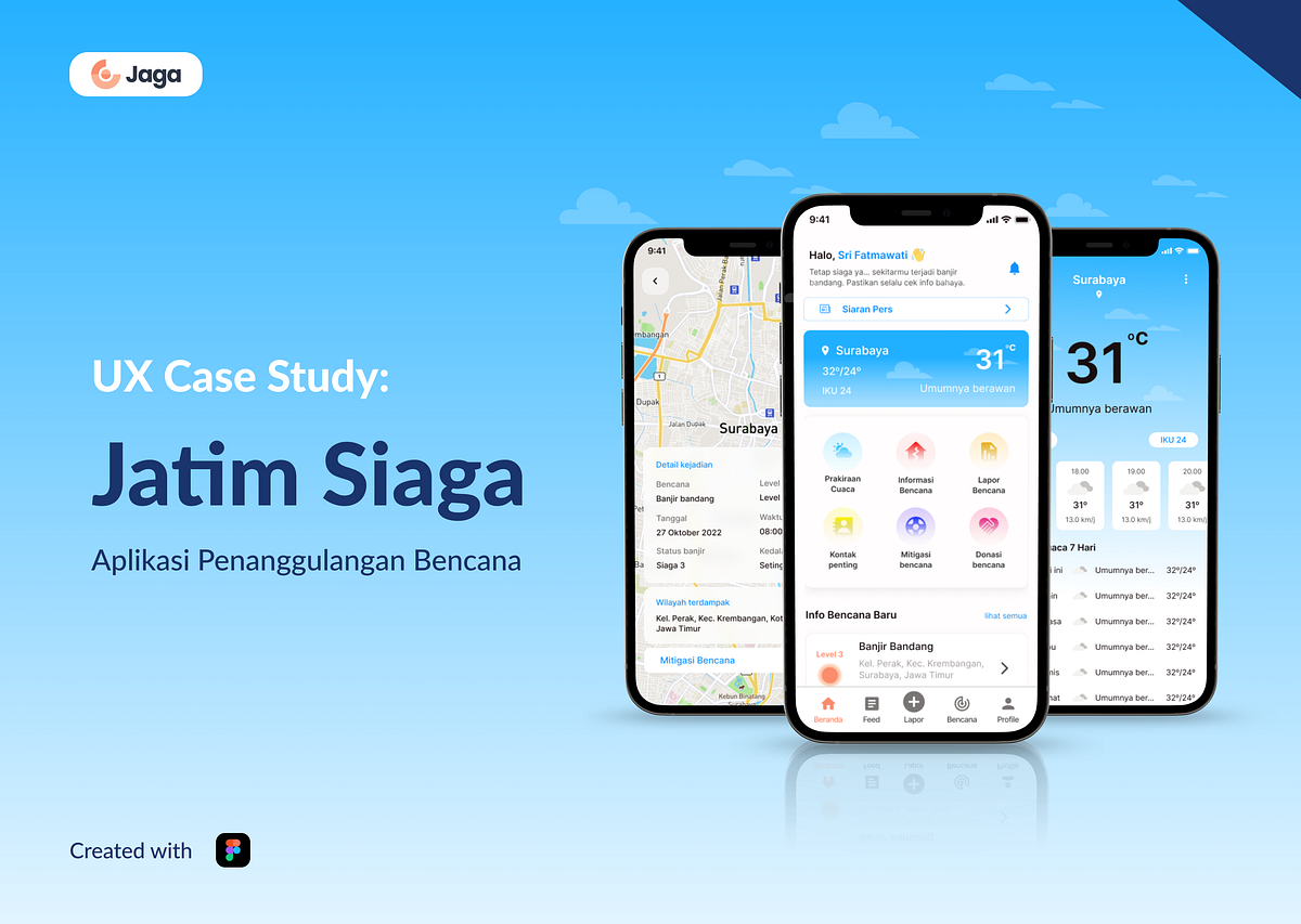 UX Case Study: Jatim Siaga (JAGA) — Aplikasi Penanggulangan bencana | by Sri Fatmawati Yunizar ...