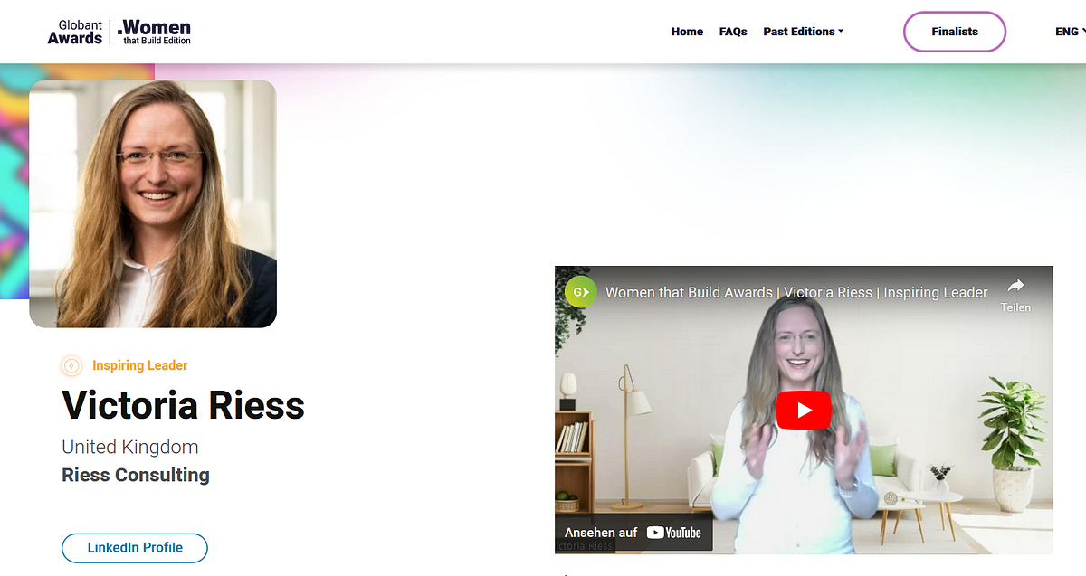 Globant Women that Build Awards Finalist 2023 | by Victoria Riess, MBA ...