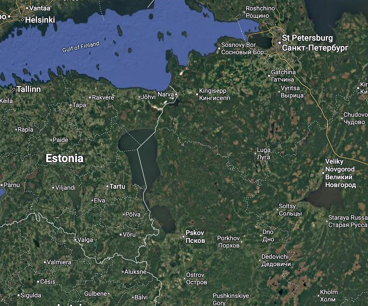 Transboundary lakes: Estonia/Russia | by Map Nerd For The Win | Medium