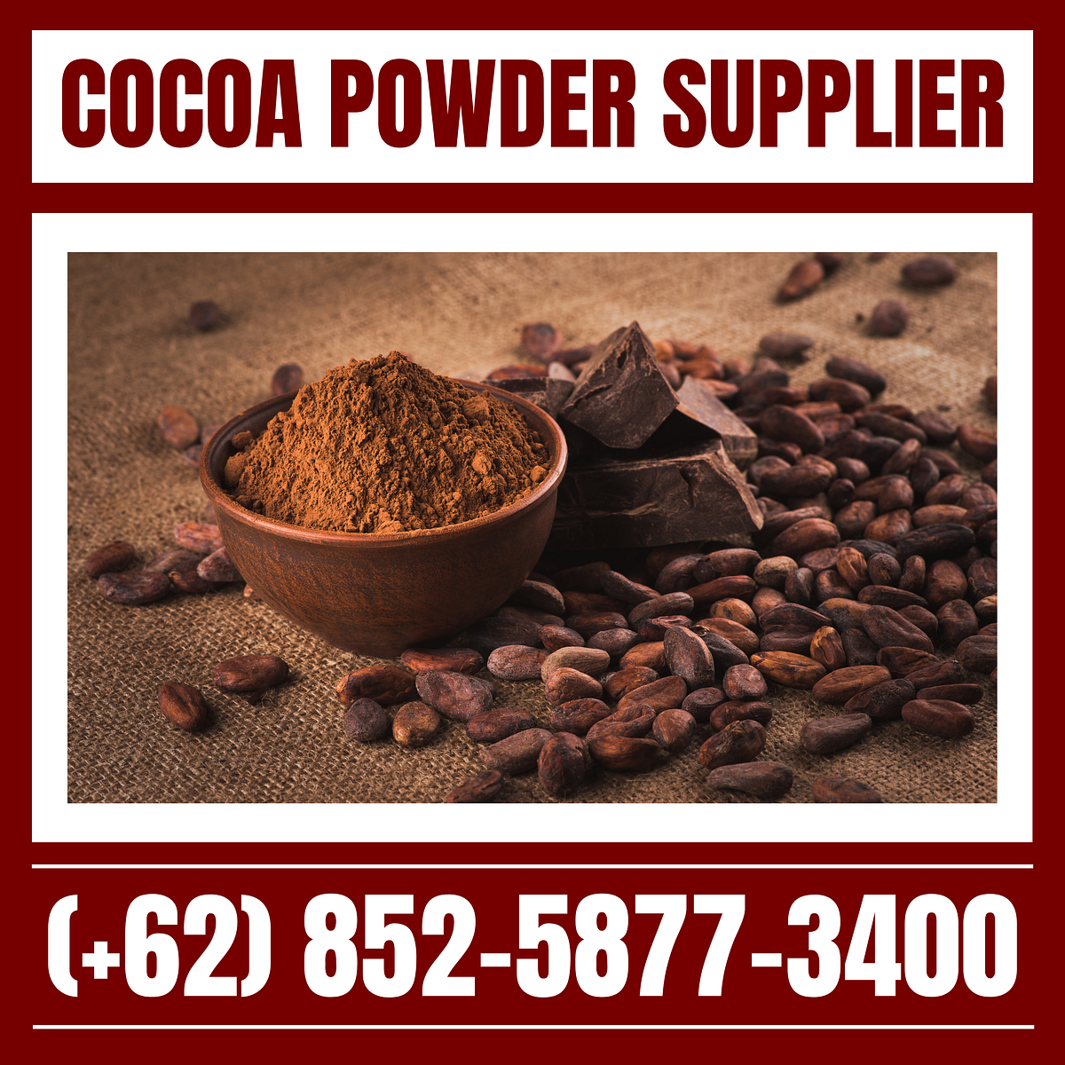 GOOD QUALITY!! (+62) 852–5877–3400, Supplier Of Organic Cocoa Powder In ...