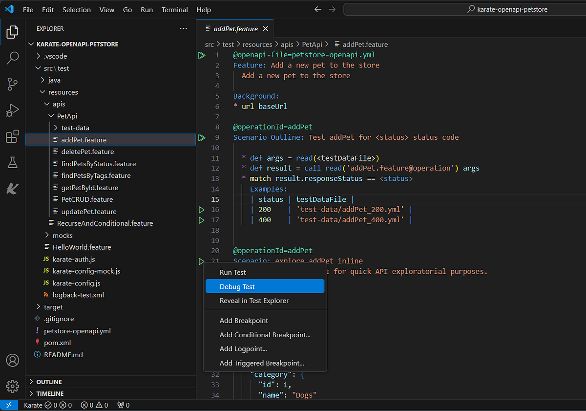 Debugging KarateDSL Scripts in VSCode (Open Source) | by Ivan Garcia Sainz-Aja | Medium