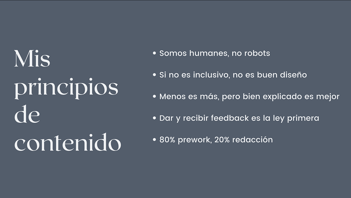 Mis 5 principios como UX content designer | by Guadalupe Habif | Apr ...