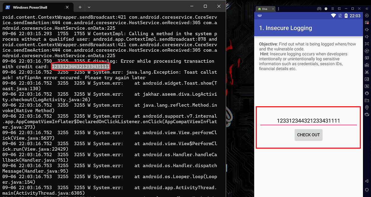 Resolvendo DIVA. 1° Insecure logging | by Trayuj | Sep, 2024 | Medium