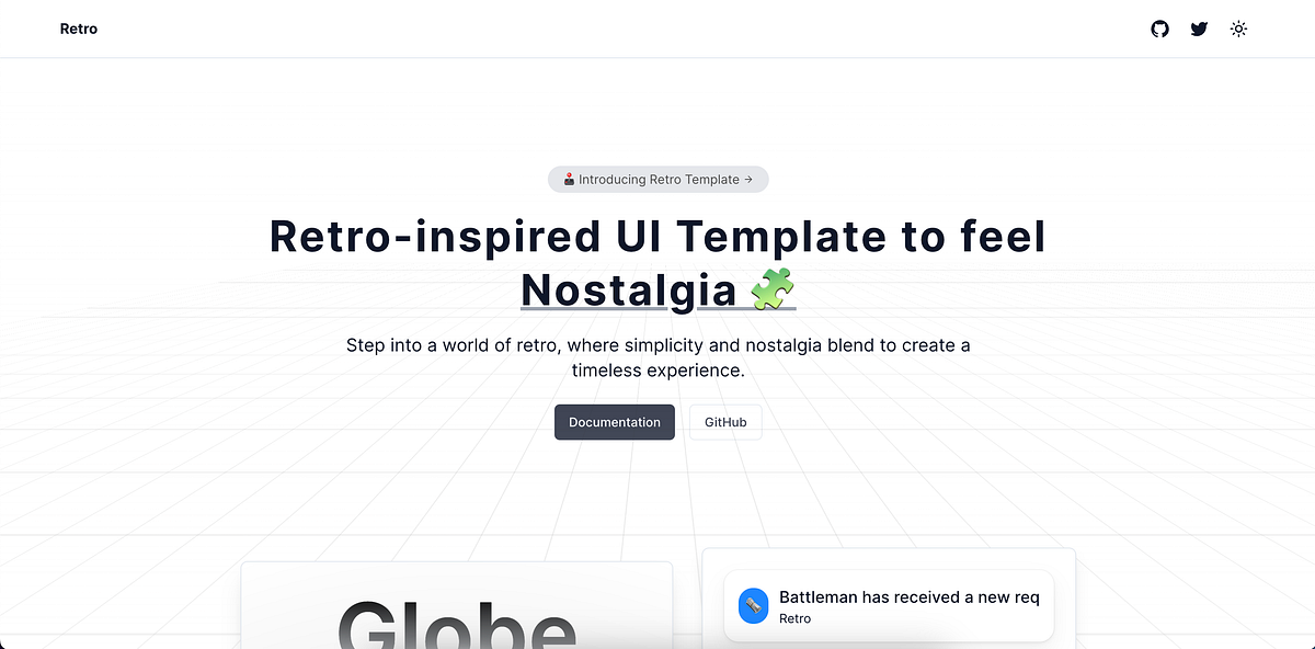 I built a template for the retro vibes | Easy UI Diaries | Free ...