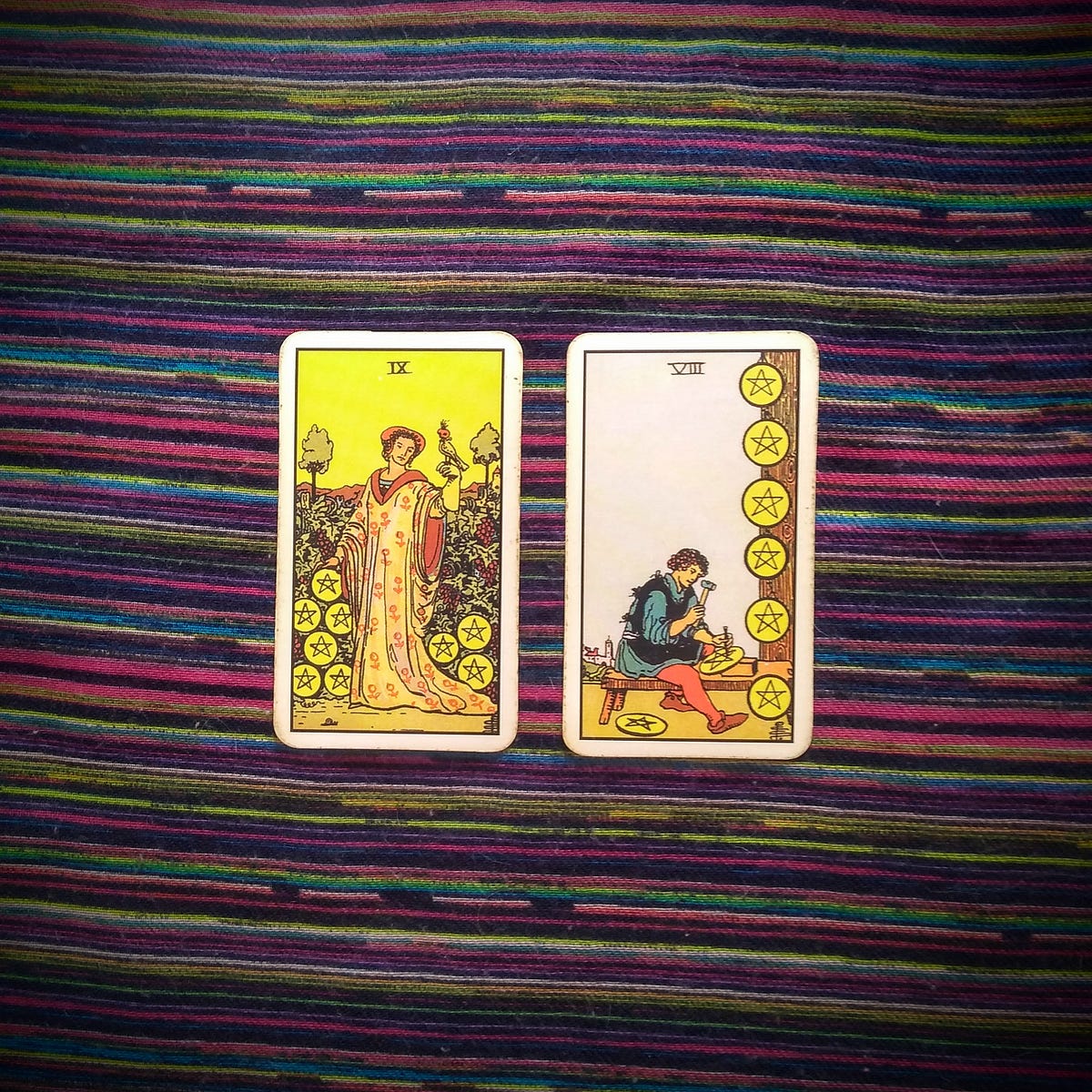 9 de Ouros e 8 de Ouros. Terça, 23 de Abril de 2019 | by Arcana Luz ...