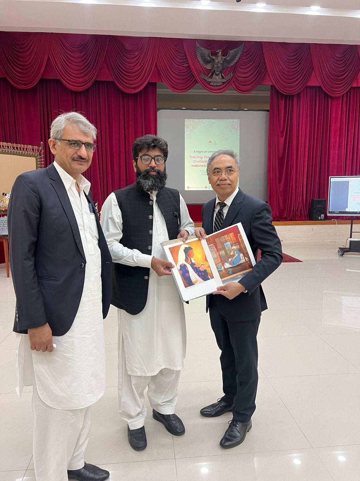 : Indonesian envoy Adam Tugio with museum director Muhammad Usman | by ...