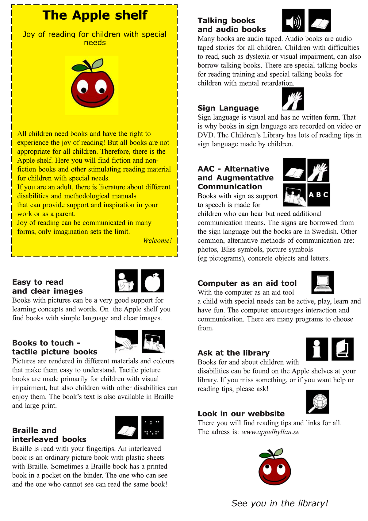 Library services to Print Disability — Apple Shelf | by Hendy Cheng ...