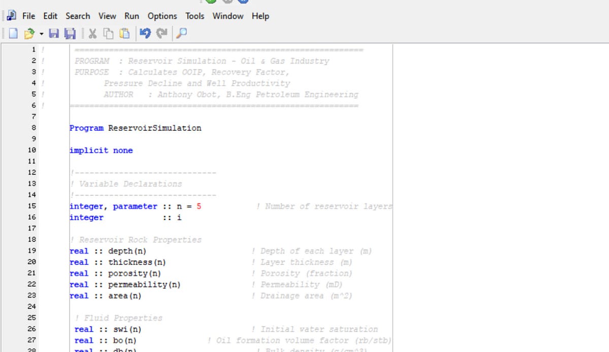 Old But Gold: Teaching Fortran for Petroleum Engineering in 2026 | by ...