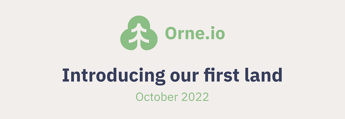Introducing our first land. While we are still waiting for approval ...