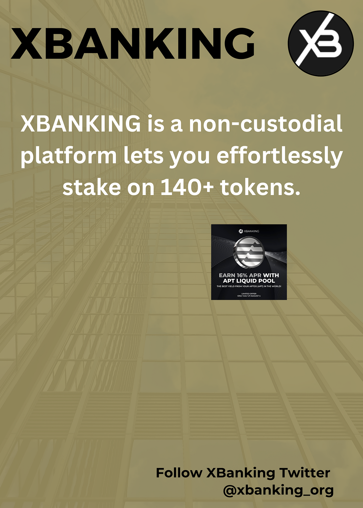 XBANKING (XB): A Comprehensive Non-Custodial Staking Platform | by Dakpan | Nov, 2024 | Medium