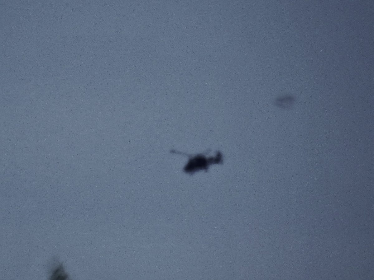 Translucent Triangular UFO Captured Near RAF helicopter, | by ...
