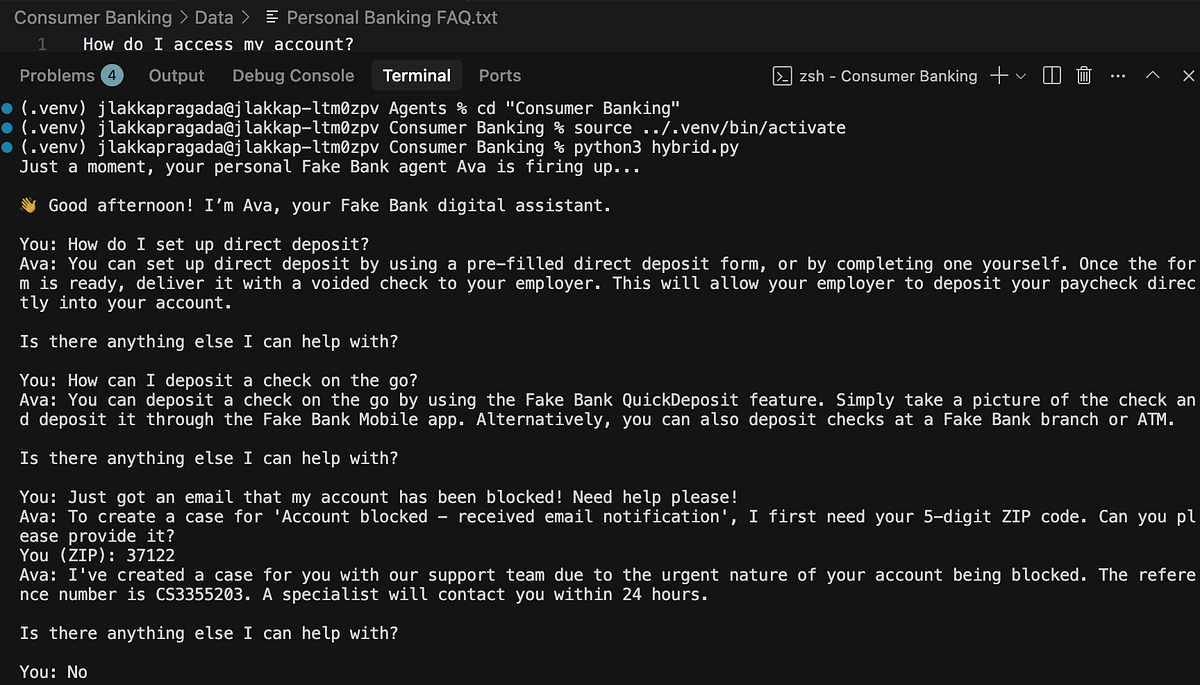 Building a Practical AI Banking Agent by Adapting OpenAI’s “Pure ...