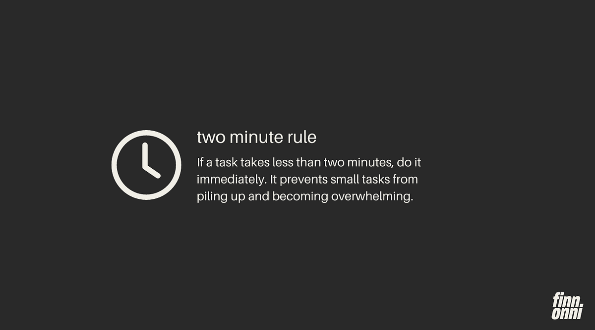 Time Mastery: Embracing the Two-Minute Rule | by low code lab | Medium