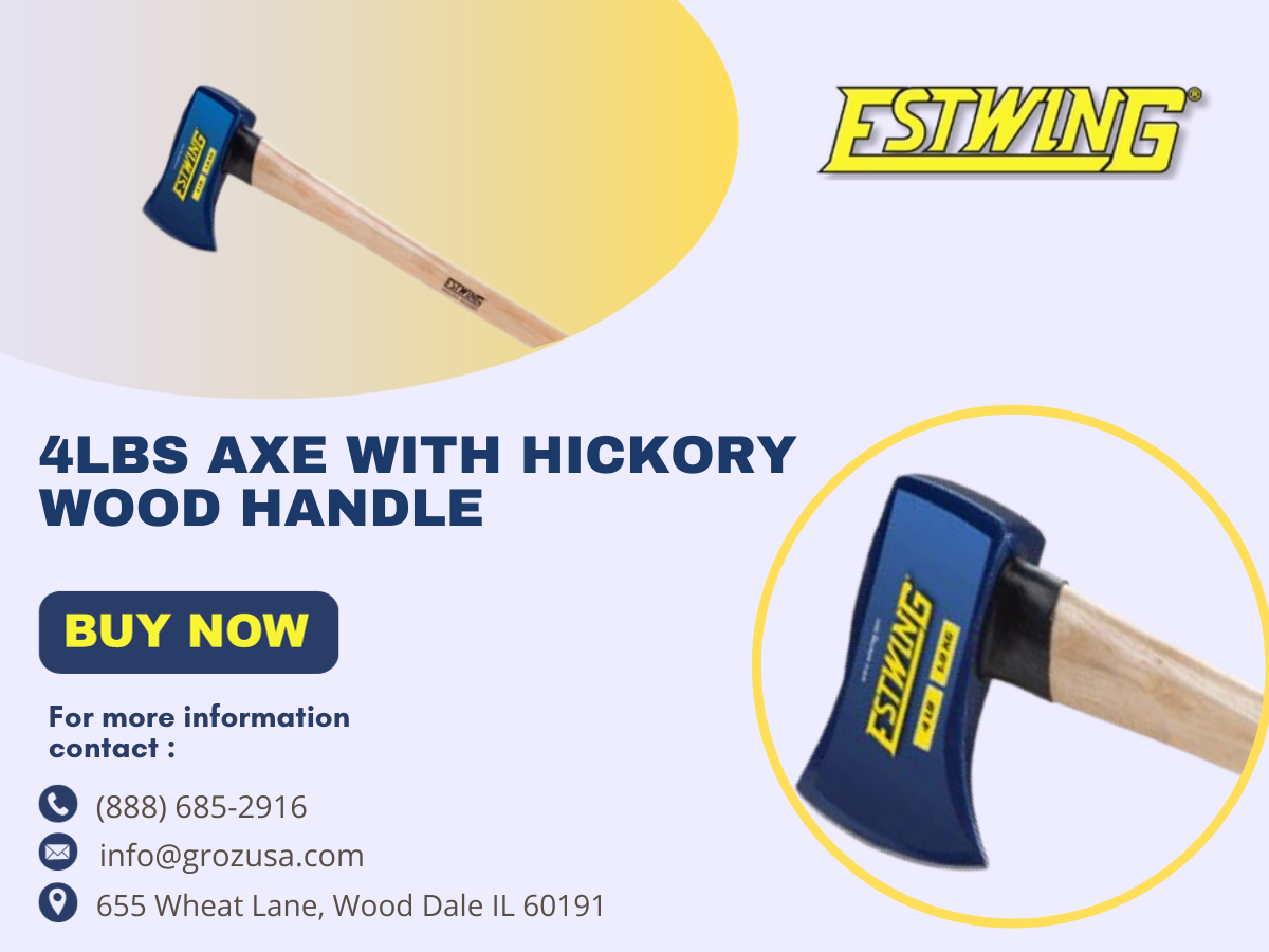 Estwing 4lbs Axe with Hickory Wood Handle — Unmatched Strength and ...
