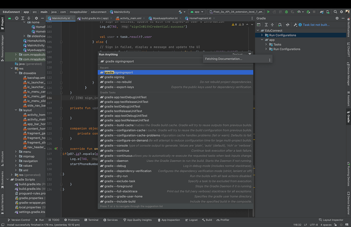 how to get sha1 key in android studio || Current Version or NewVersion ...