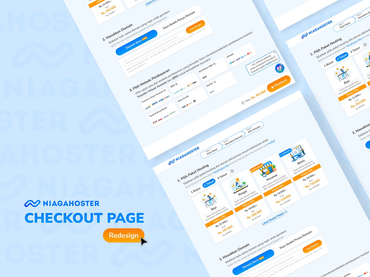 Case study: Niagahoster checkout page redesign | by Eritrina Rizki ...