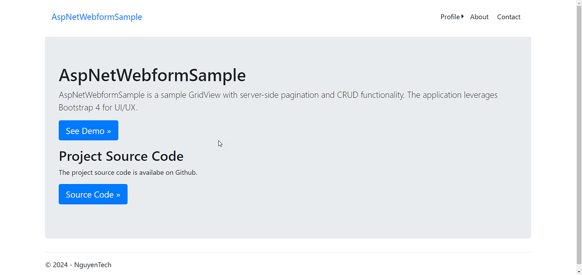 Server-Side Pagination/CRUD with legacy ASP.NET Web Forms | by Fuji Nguyen | Scrum and Coke | Medium