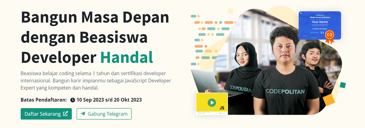 Pengalaman mengikuti program DevHandal dan tersertifikasi Certified ...