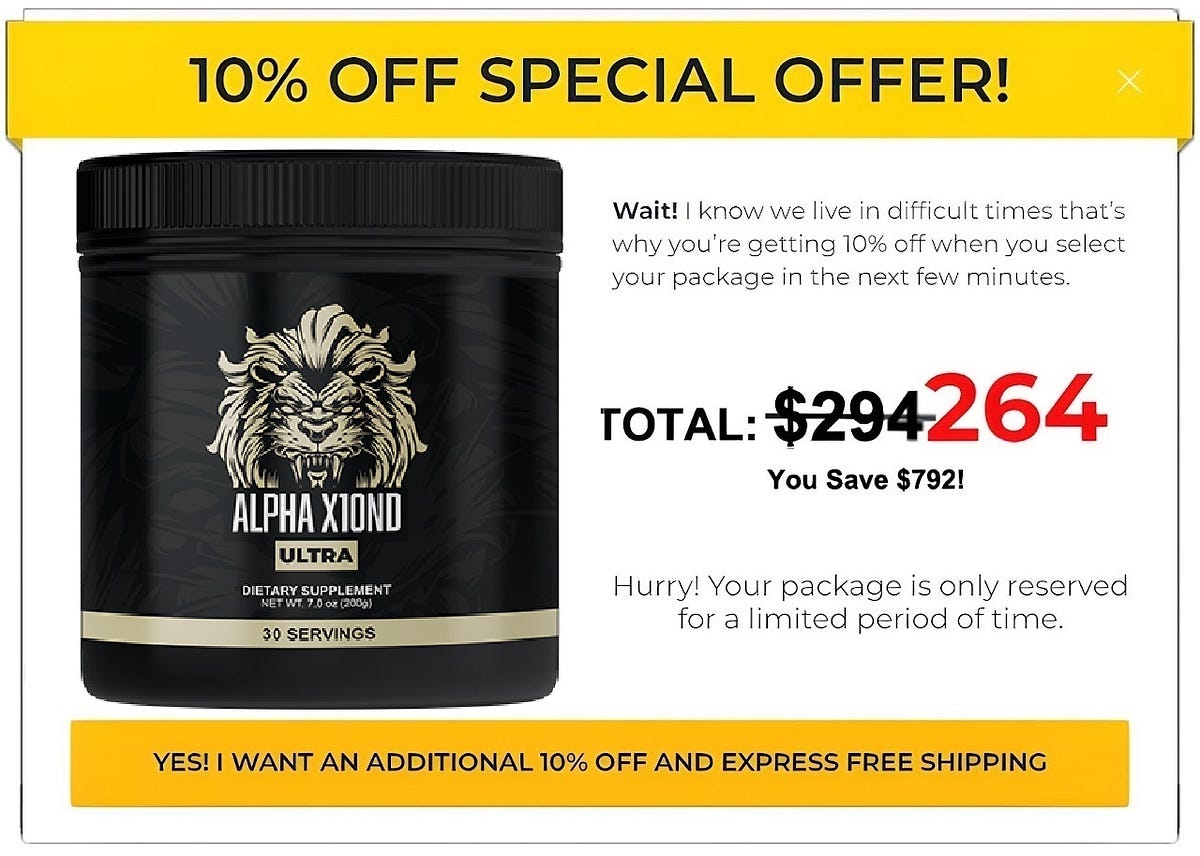 Alpha X10ND Ultra (2023) Ingredients, Side Effects Risk, Negative ...