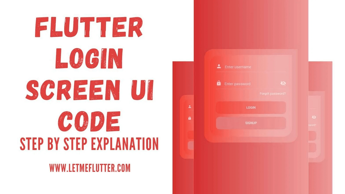 How To Design Beautiful Flutter Login Screen UI | by Zeeshan Ali | Medium