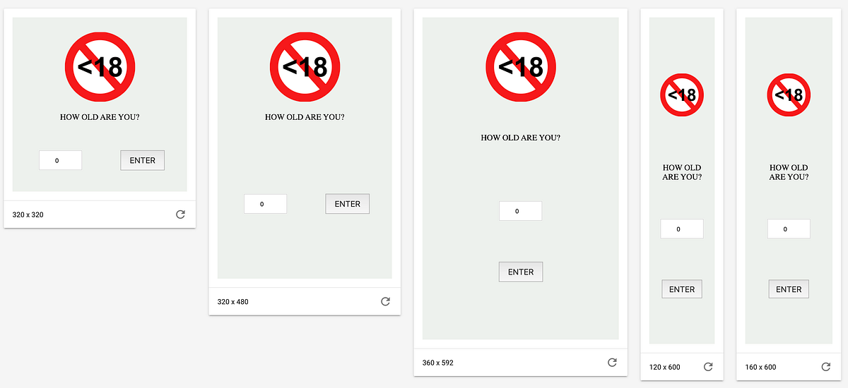 Age Restriction HTML5 adwords Responsive Template Design | by Ndumiso ...