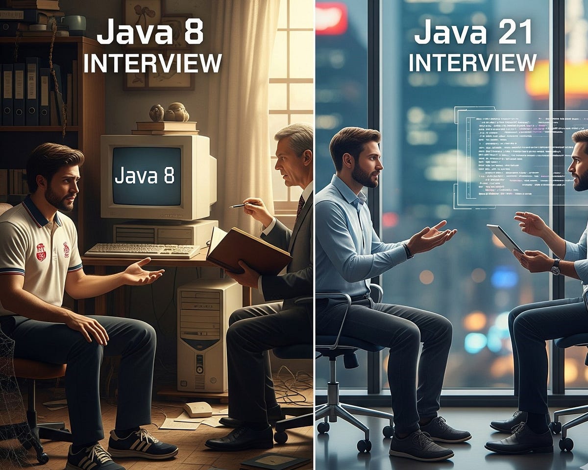 Java 21 is Here… But Interviews Are Still Stuck on Java 8 🤔 | by Techie Arbaaz | Sep, 2025 | Medium