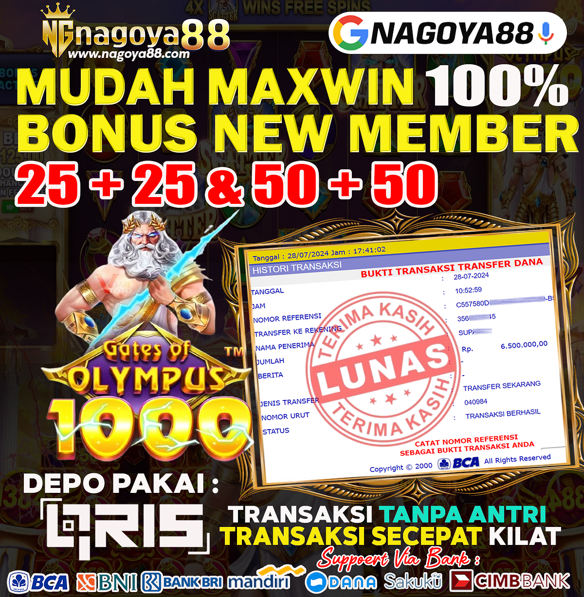 🔥Cari Situs Mudah Maxwin Anti Rungkad ? Rekomendasi NAGOYA88 Bonus 100% Di Depan - NAGOYA88 ...