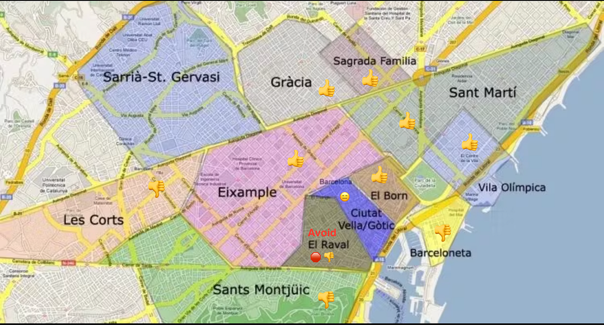 Best & Worst Barcelona Neighborhoods / Areas — Guide for expats and ...