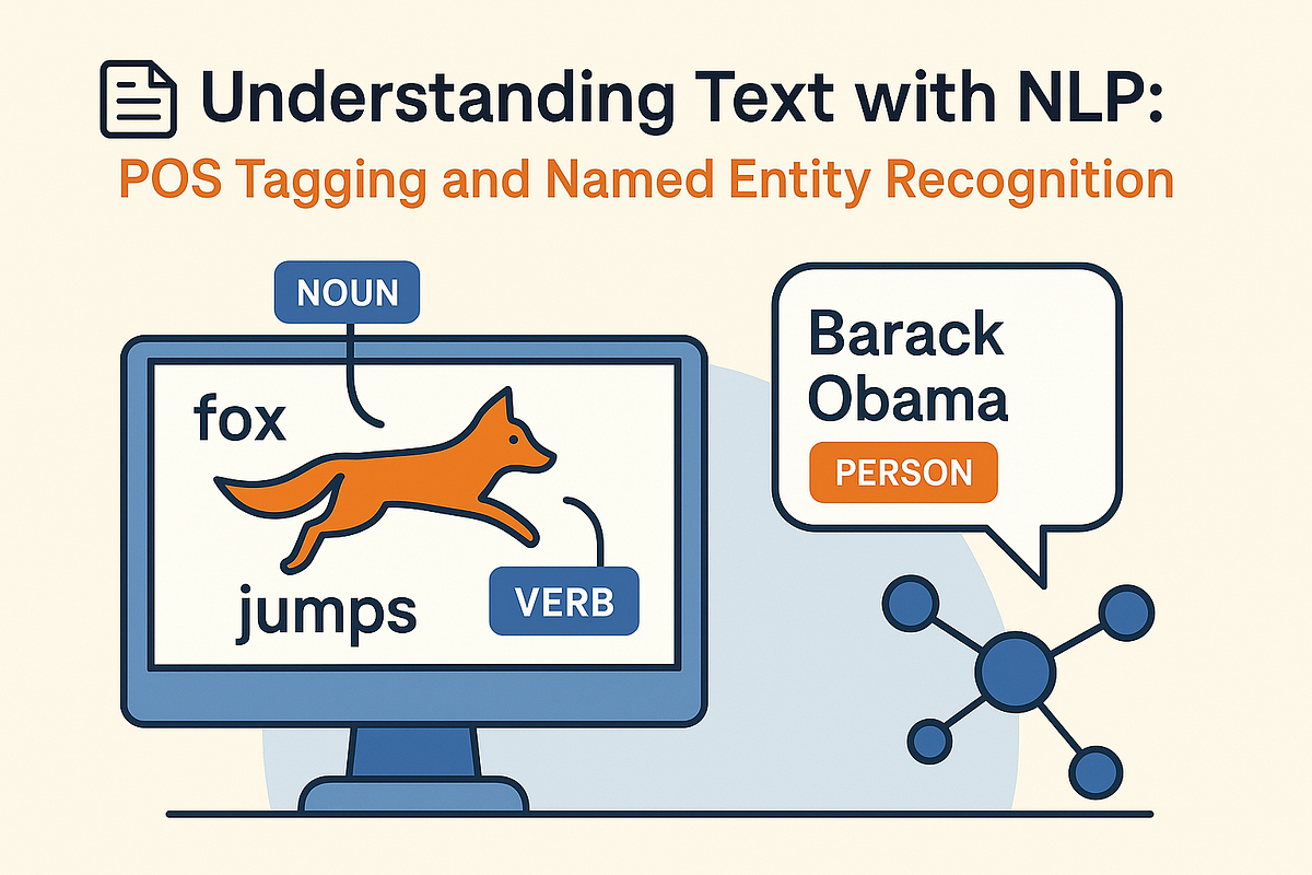 📄 Understanding Text with NLP: POS Tagging and Named Entity Recognition | by Dr. Harsuminder ...