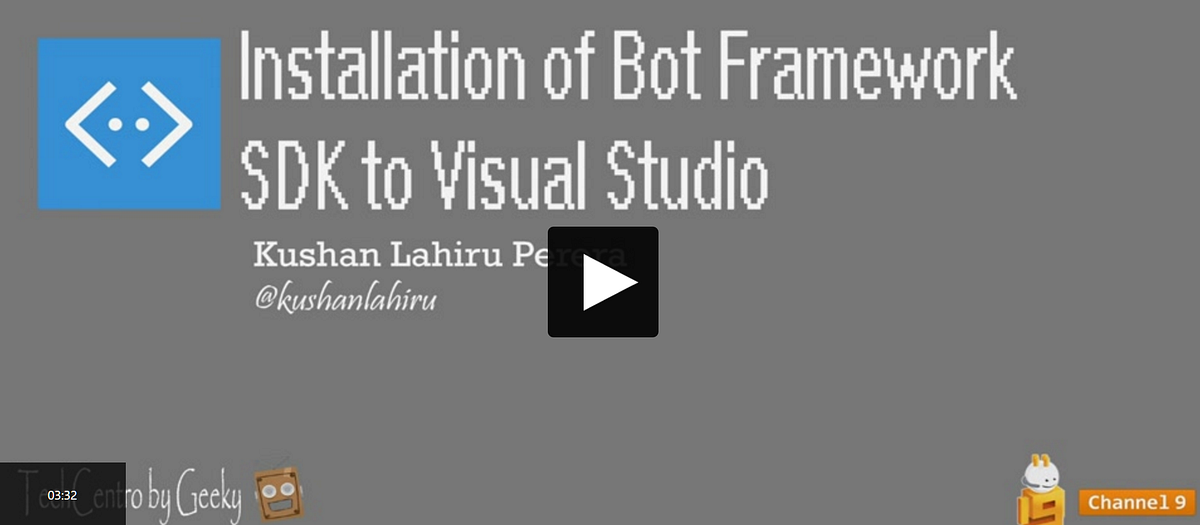 install Bot Framework preview to your Visual Studio | by Kushan Lahiru ...