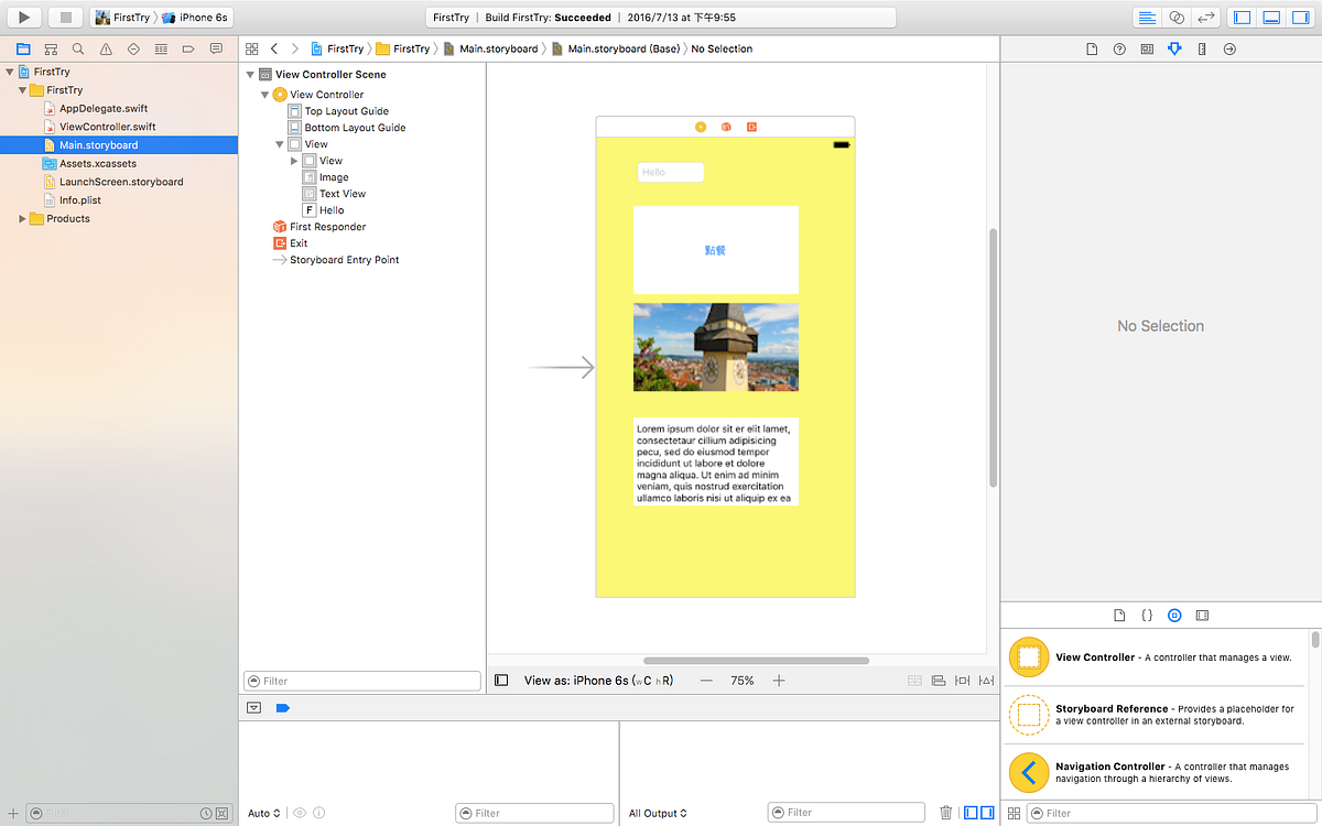 2nd Week of Swift — Storyboard. This week I have learned how to use… | by Hsin-Hua Lin | Medium