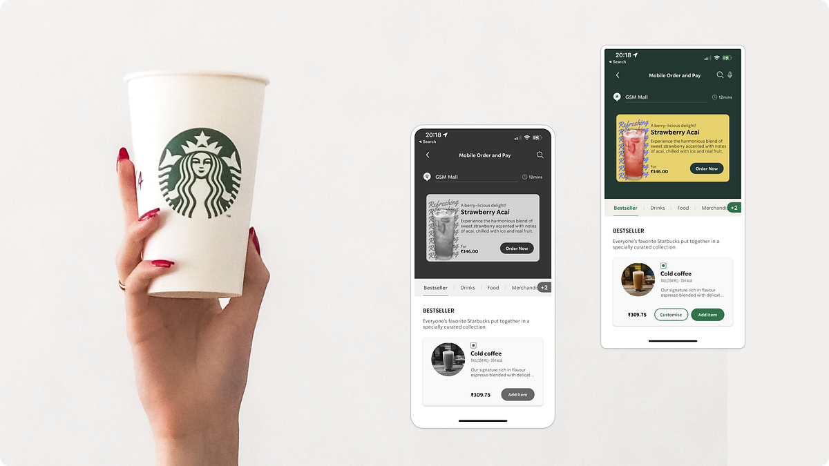 I redesigned a screen of Starbucks App | by Yash Saxena | Medium