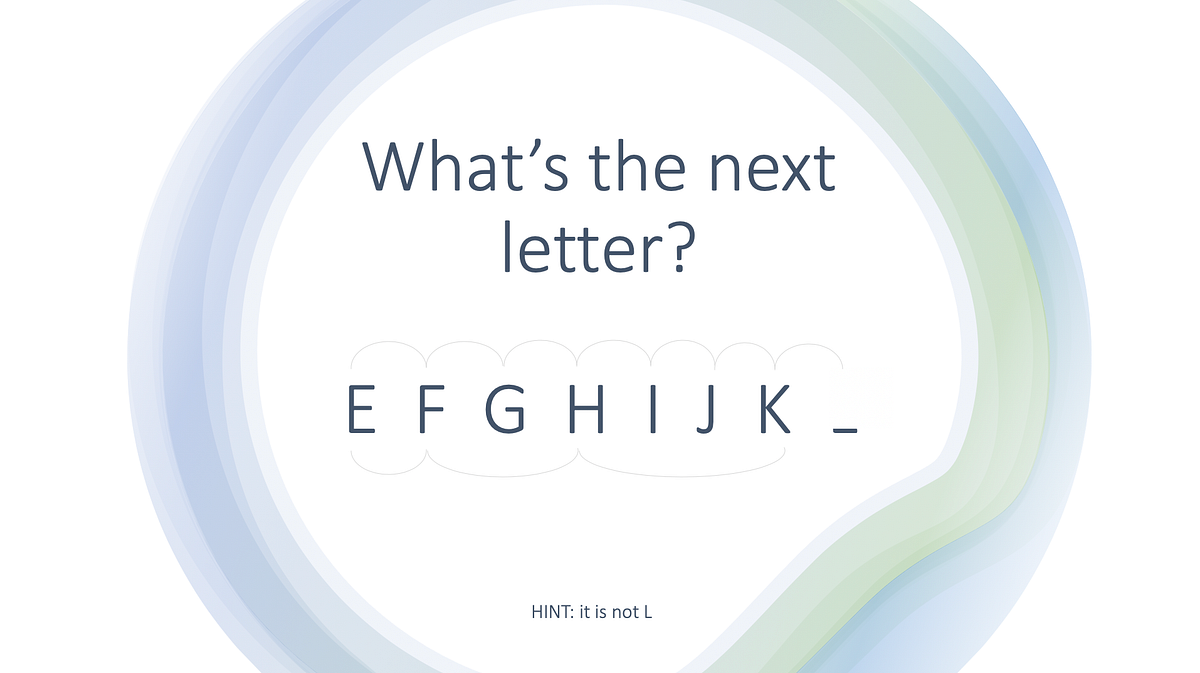 Puzzle #34: can you find what is the next letter? | by M4trix Dev ...