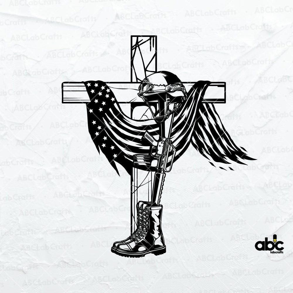 Veteran Memorial Cross Svg File | Patriotic Svg | Memorial Day | US ...