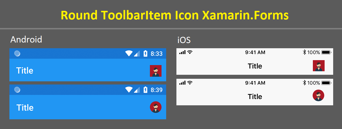 Round ToolbarItem Icon in Xamarin.Forms | by MilanGohil | Medium