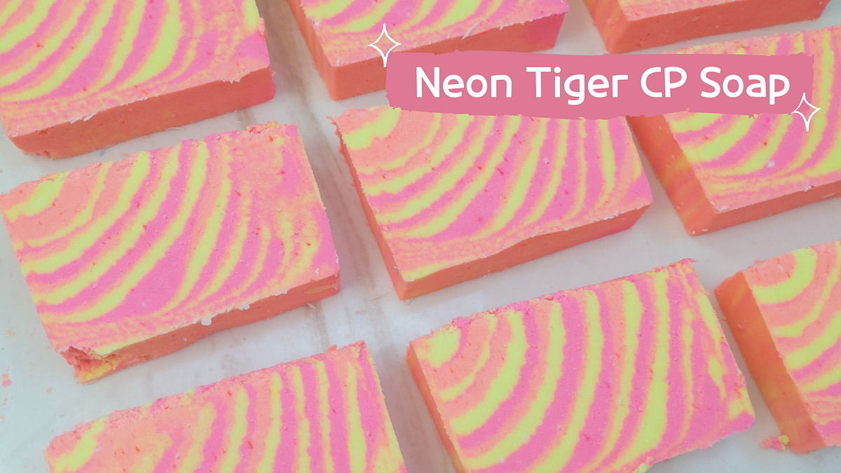 Neon Tiger CP Soap Making, Neon Cold Process Soap Recipe | by Sophia ...